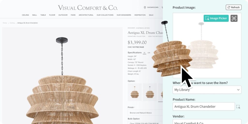 Interior Design Sourcing | DesignFiles’s Product Clipper & Library